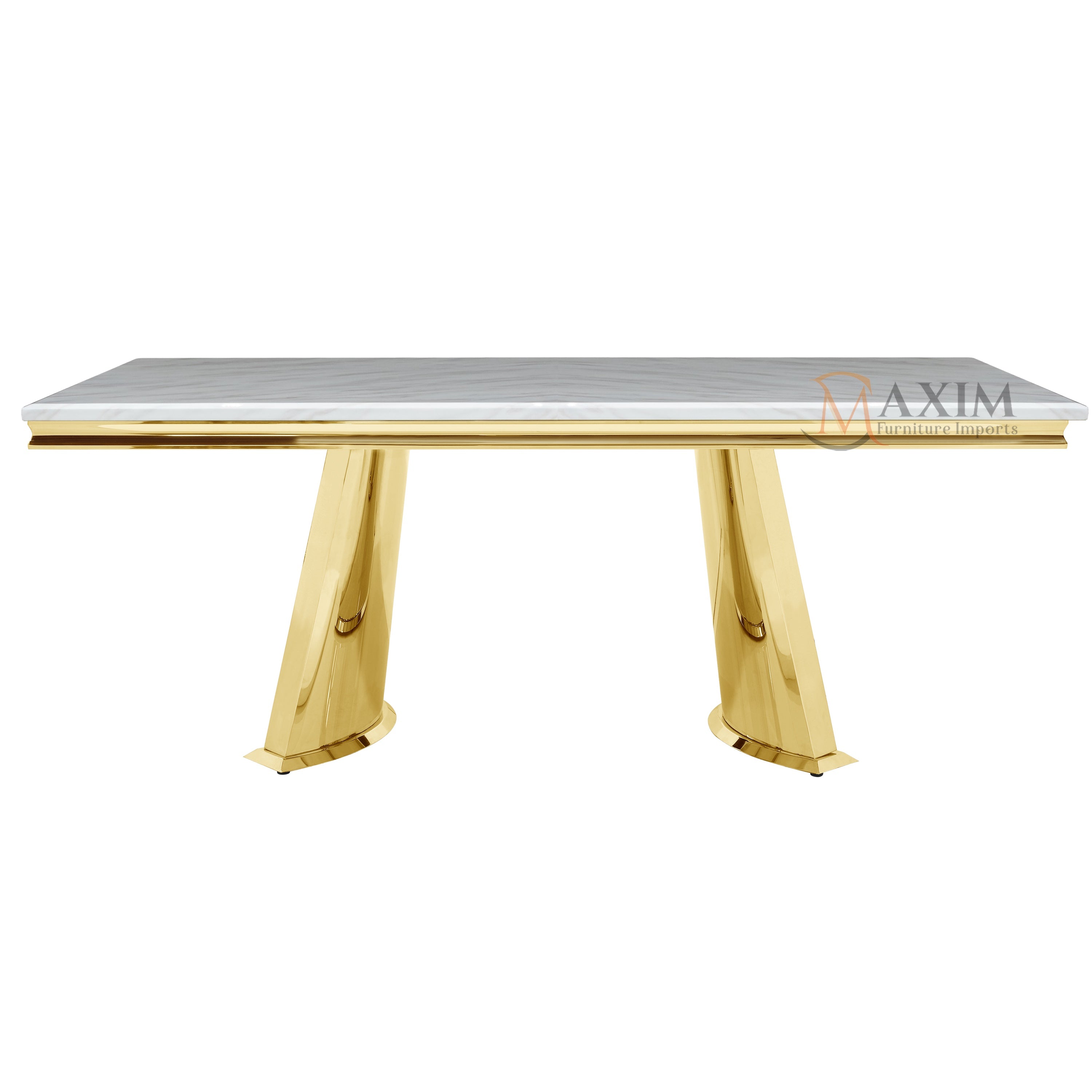 Anvil Marble Table- Gold