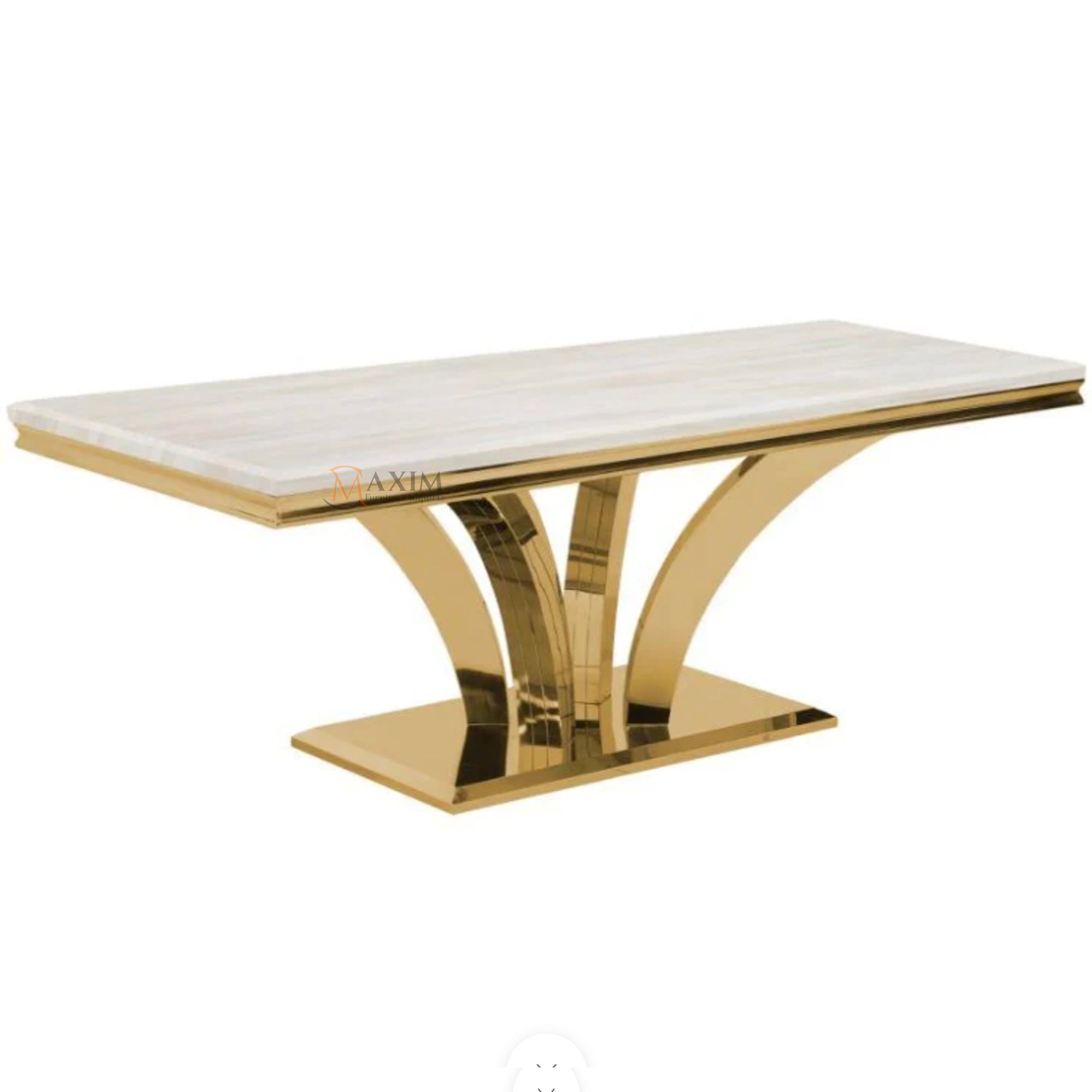 Bliss Gold Marble Dining Table