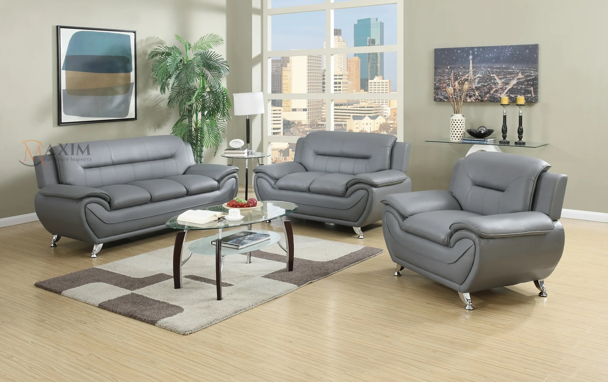 Speed- Grey PU 3 PC Set