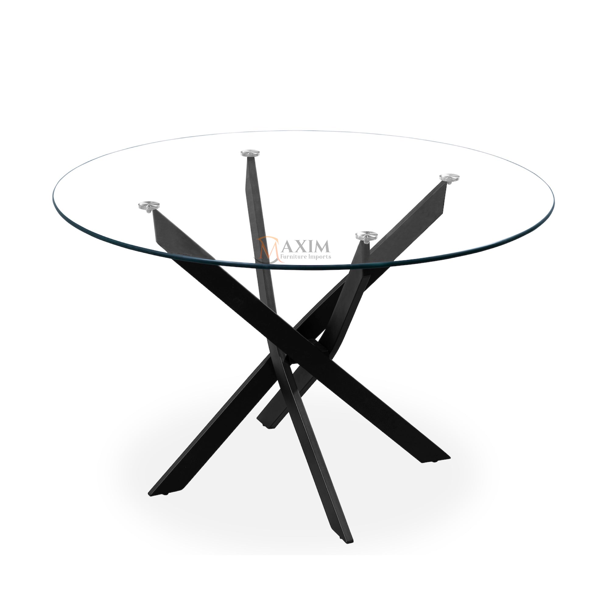 Zen 47" Round Dining Table (Steel or Black Base)